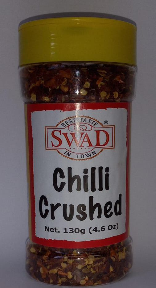 Swad Chili Crushed 130g (4.6oz) Bottle.